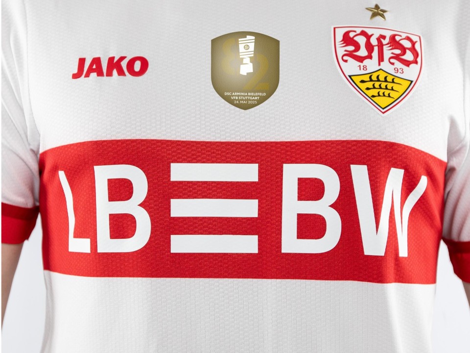 LBBW auf dem Trikot des VfB Stuttgart im DFB-Pokalfinale